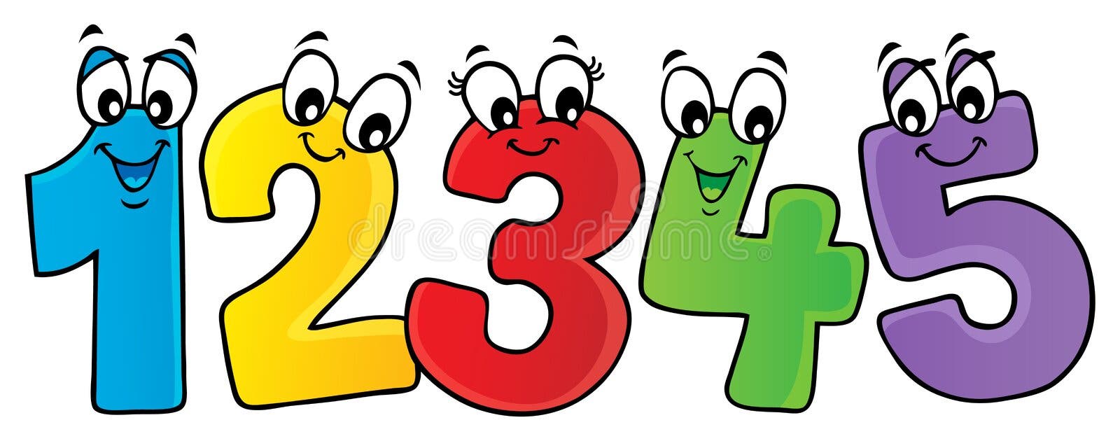 Cartoon numbers stock vector. Illustration of numbers - 13583897