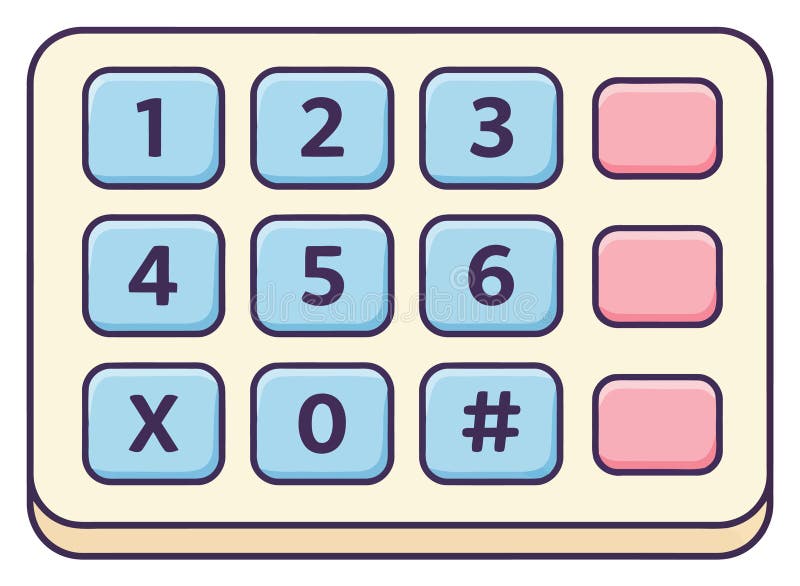 Numeric Keypad Vector Illustration Stock Illustrations – 343 Numeric ...