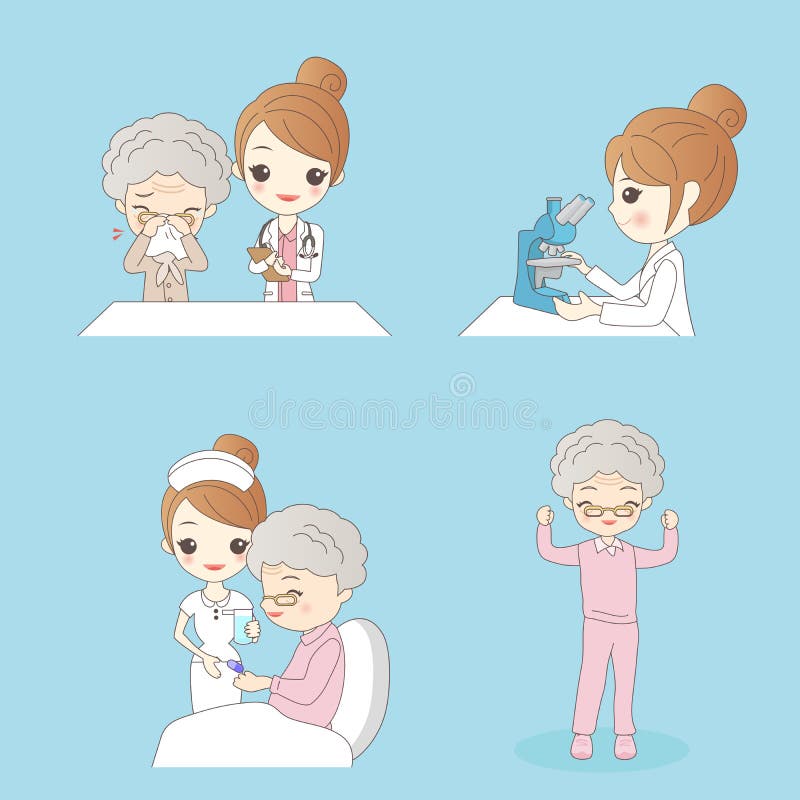 Cartoon nurse with patient stock vector. Illustration of healthcare ...