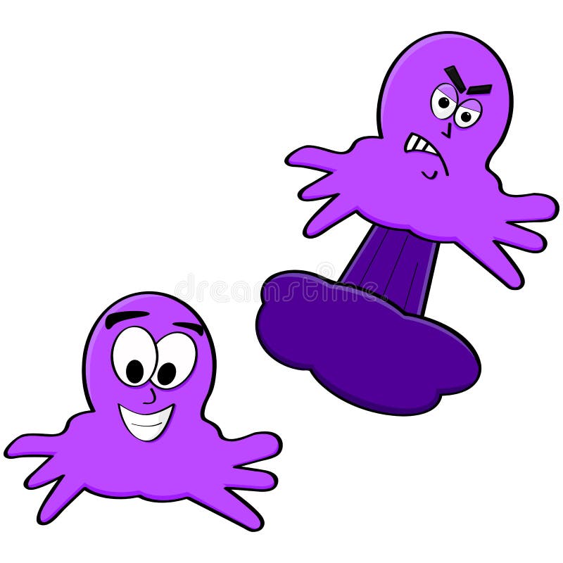 Cartoon octopus stock vector. Illustration of scared - 99238575