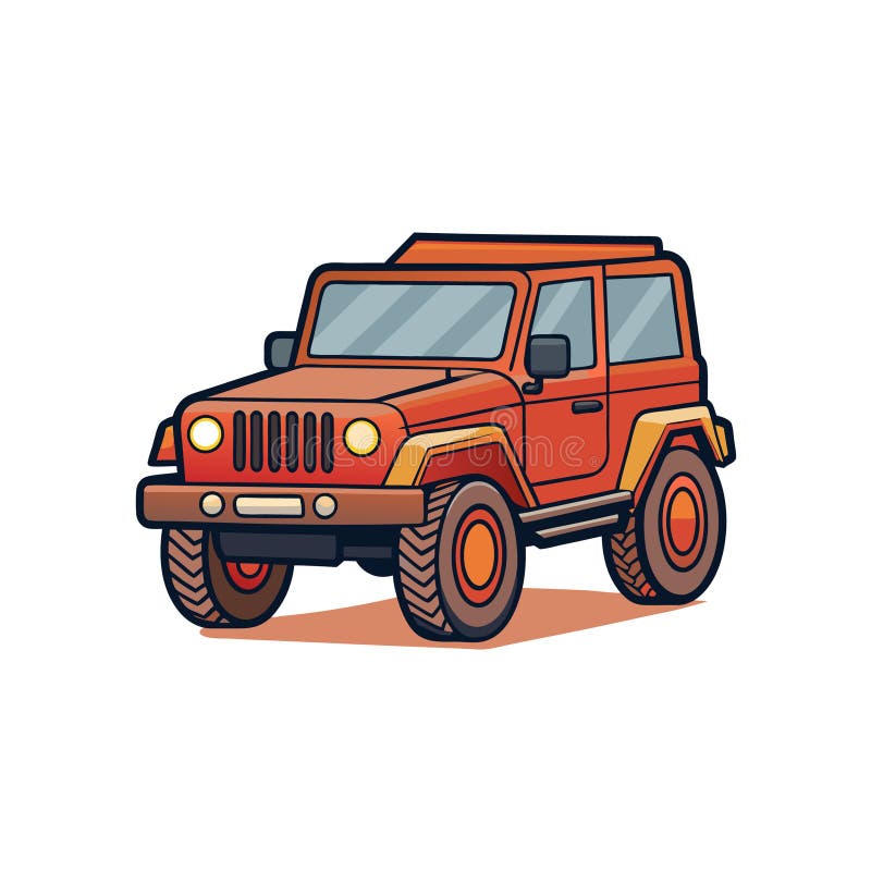 Cartoon Off-road Car in Vector Style Illustration Stock Illustration ...