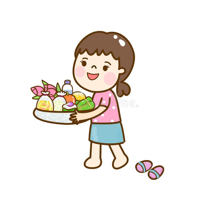 Cartoon Offering To Buddhist Vector Stock Vector - Illustration of ...