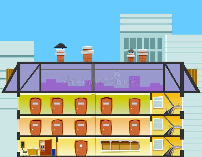 Cartoon Office Building Cross Section Stock Illustrations – 33 Cartoon ...
