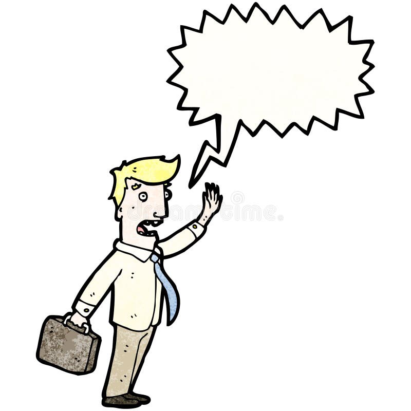 Cartoon Office Man Calling Out Stock Vector - Illustration of artwork ...