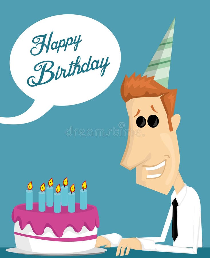 Cartoon Office Worker Birthday Cake Stock Illustrations – 155 Cartoon ...
