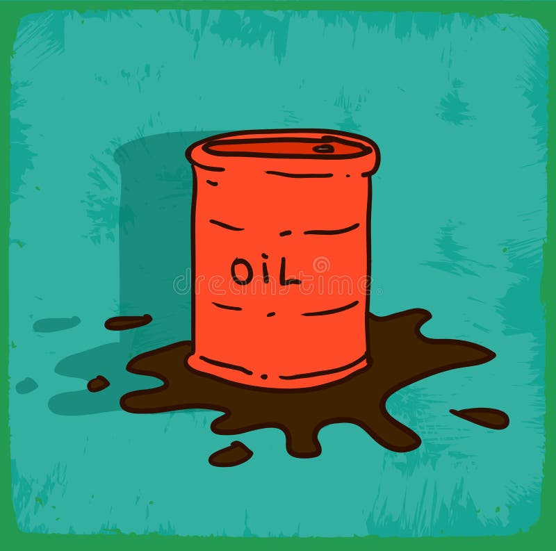 Cartoon Oil Illustration, Vector Icon Stock Vector - Illustration of ...