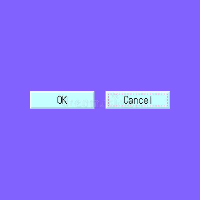 Cartoon Ok and Cancel UI Button Set. Vector Stock Vector - Illustration ...