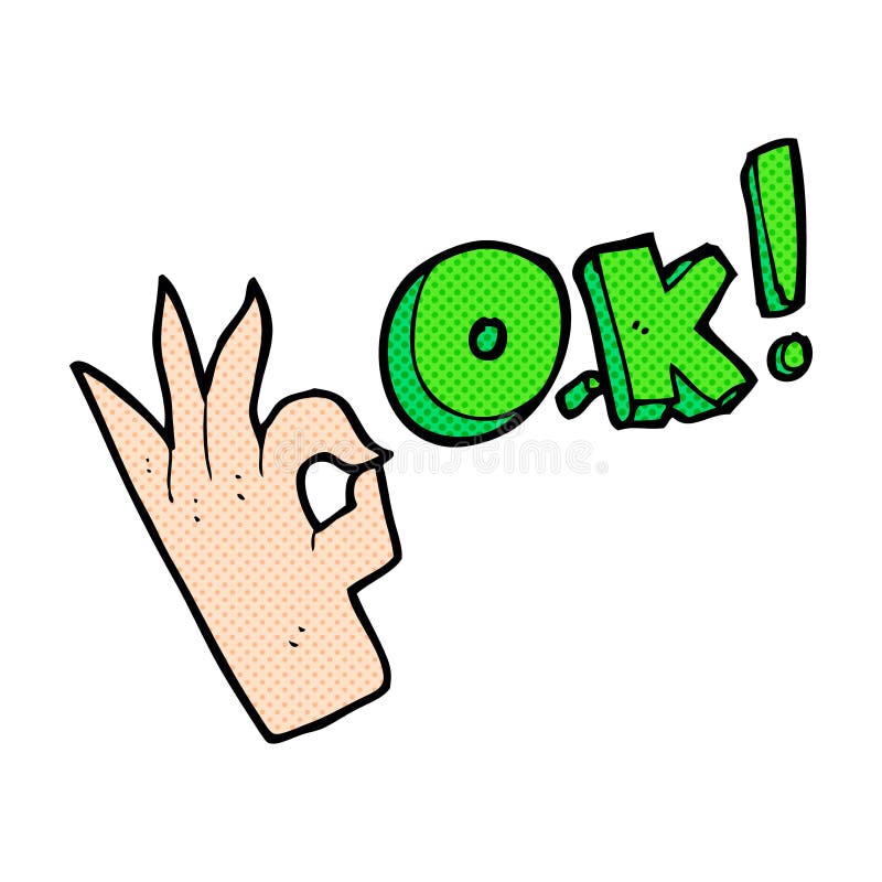Cartoon ok symbol stock illustration. Illustration of drawn - 52968648