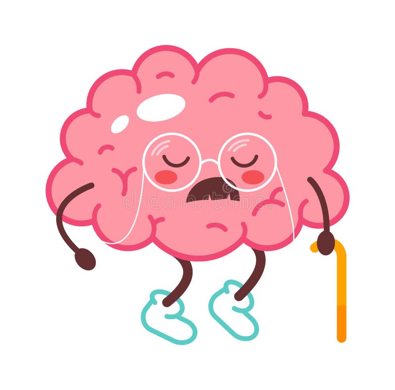 Cartoon Brain Dreaming about Food Stock Vector - Illustration of human ...