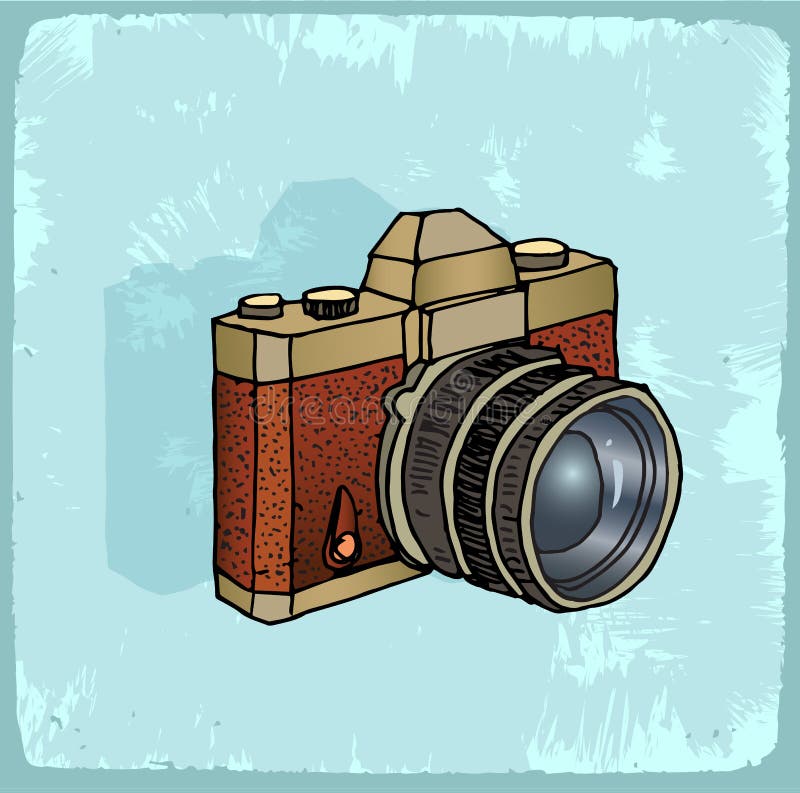 Cartoon Old Photo Camera Illustration, Vector Icon. Stock Vector ...