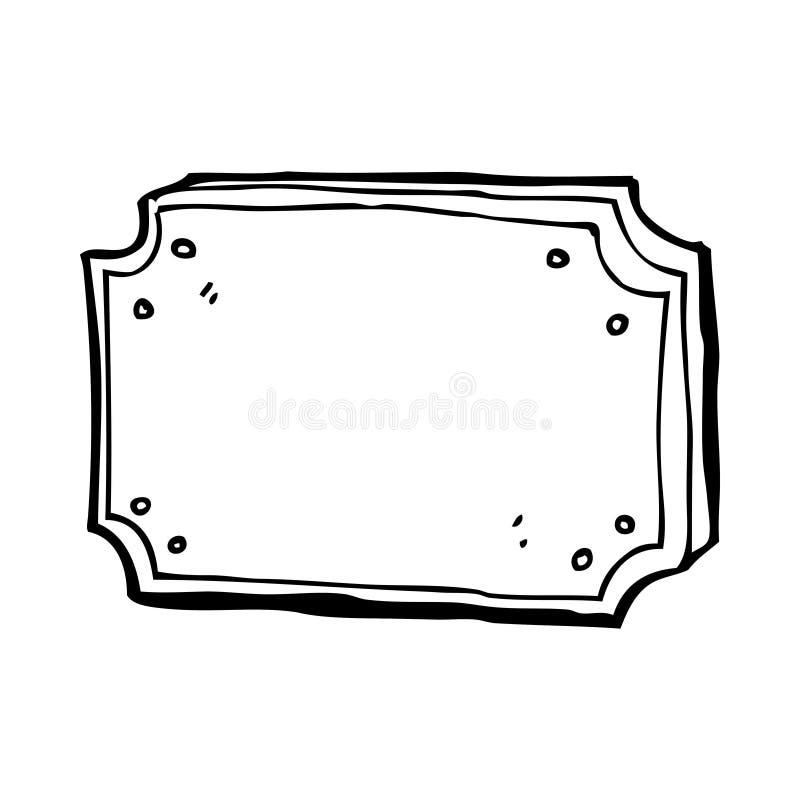 Cartoon old sign stock illustration. Illustration of drawn - 37026446