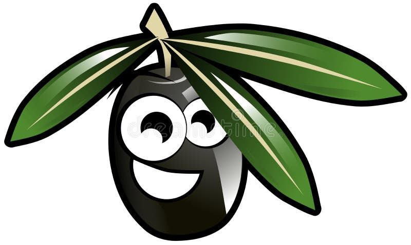 Cartoon Olive Isolated Illustration Stock Illustration - Illustration ...
