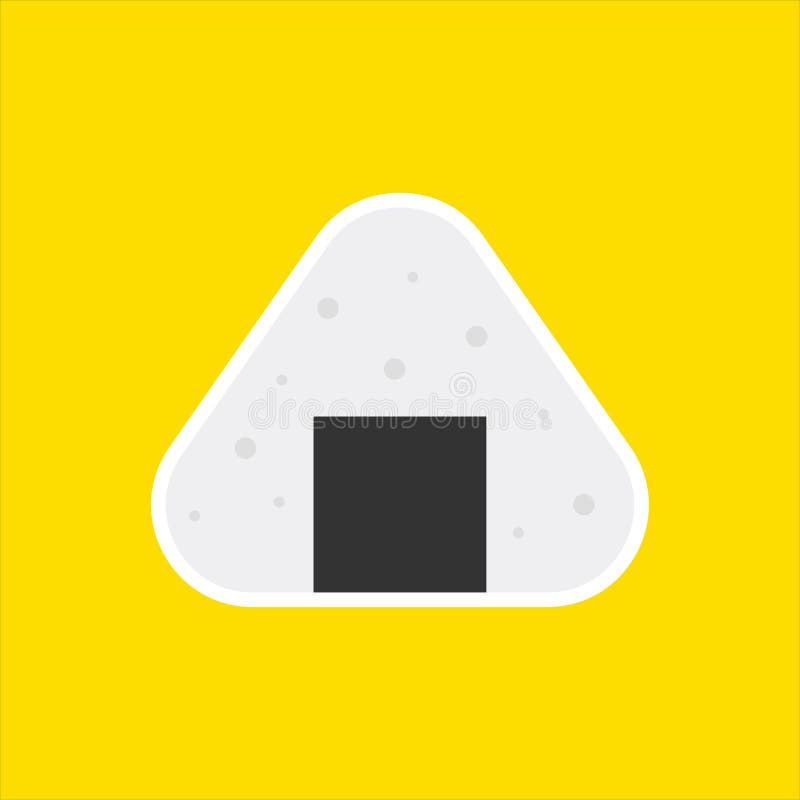 Cartoon Onigiri Flat Design Vector Illustration Stock Vector ...