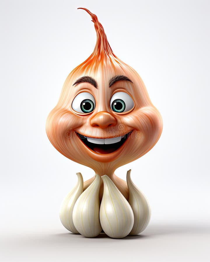 A Cartoon Onion Character with a Funny Look on His Face. Generative Ai ...
