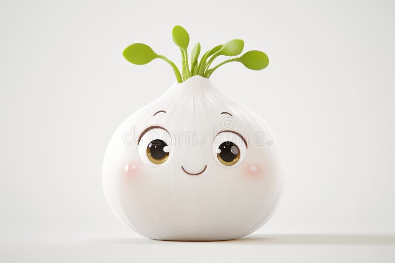 Smiley Face Cartoon Plant Sprite in Comic Style Stock Illustration ...