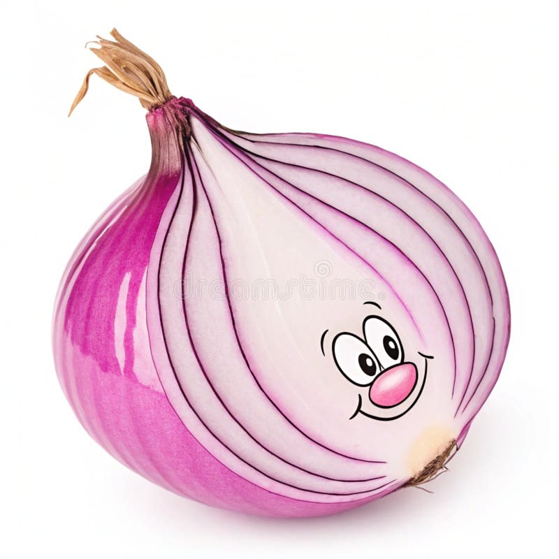 Cartoon Onion Isolated on Transparent Background Stock Illustration ...