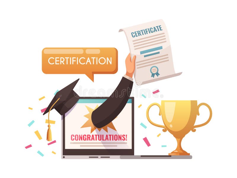 Cartoon Online Education stock vector. Illustration of element - 242038352