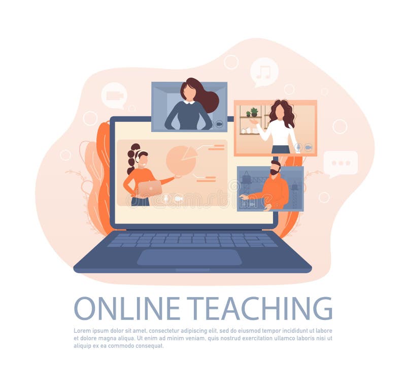 Cartoon Online Teaching for Web Design. Cartoon Character. Web Design ...