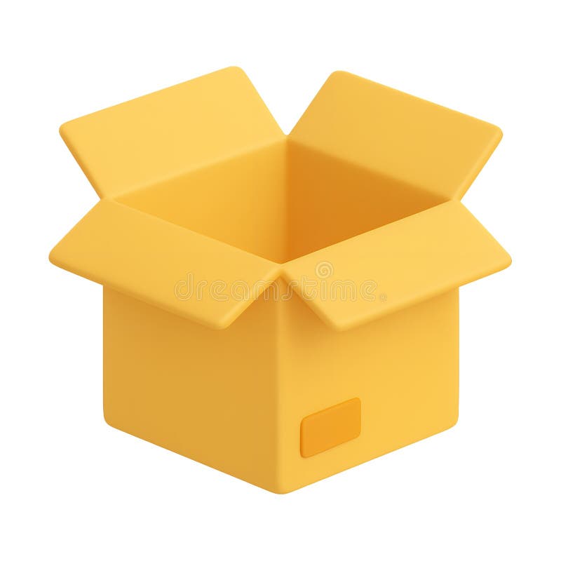 Cartoon Open Box stock photo. Illustration of delivery - 375668106