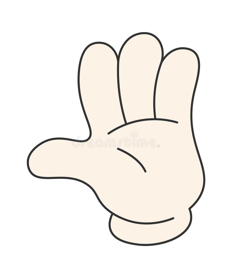 Cartoon Opened Palm stock vector. Illustration of person - 276000292