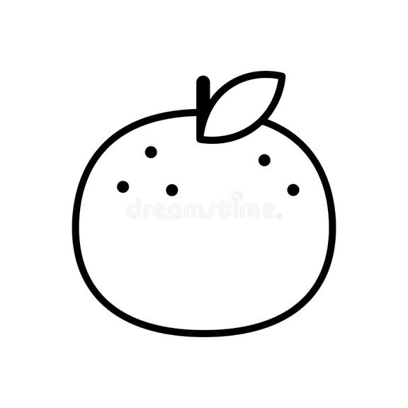 Cartoon Orange Icon Isolated on White Background Stock Vector ...