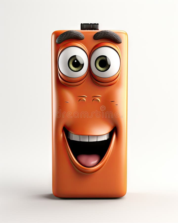 A Cartoon Orange Object with Eyes and a Smile on it S Face. Generative ...