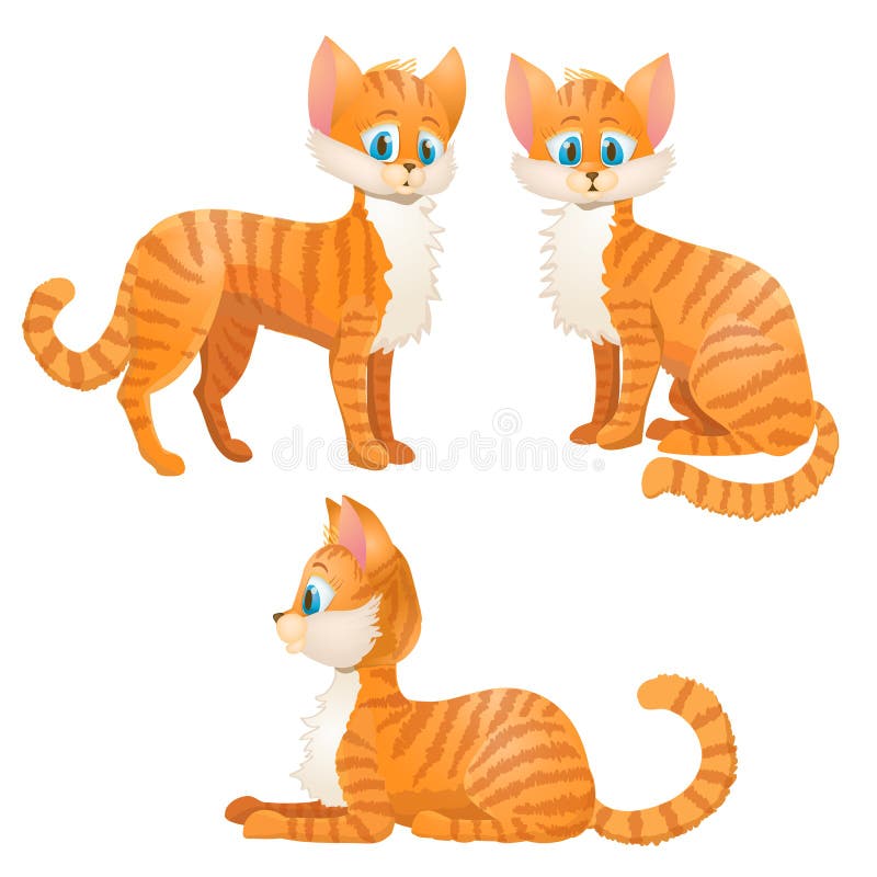 Orange Tabby Cat Illustration Stock Illustration - Illustration of ...