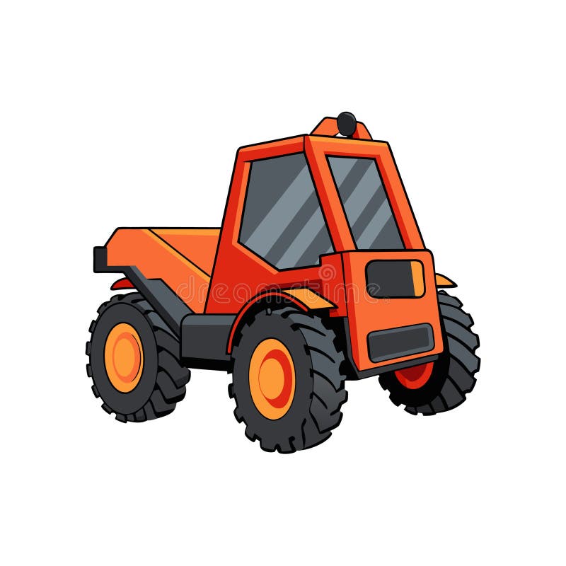 Cartoon Orange Telehandler Stock Illustrations – 4 Cartoon Orange ...