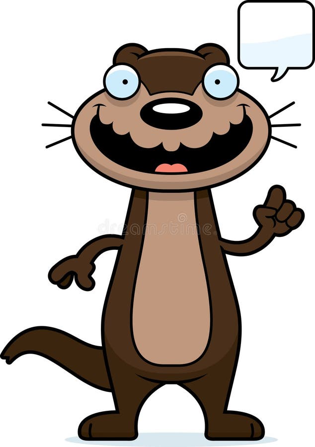 Cartoon Otter Talking stock vector. Illustration of clip - 47479669