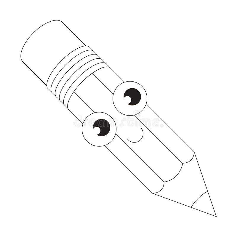 Cartoon outlined object. stock vector. Illustration of scissors - 90136767