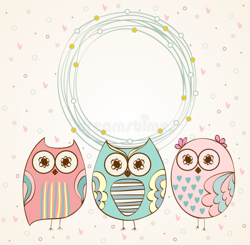 Cartoon owls stock vector. Illustration of style, modern - 294030185