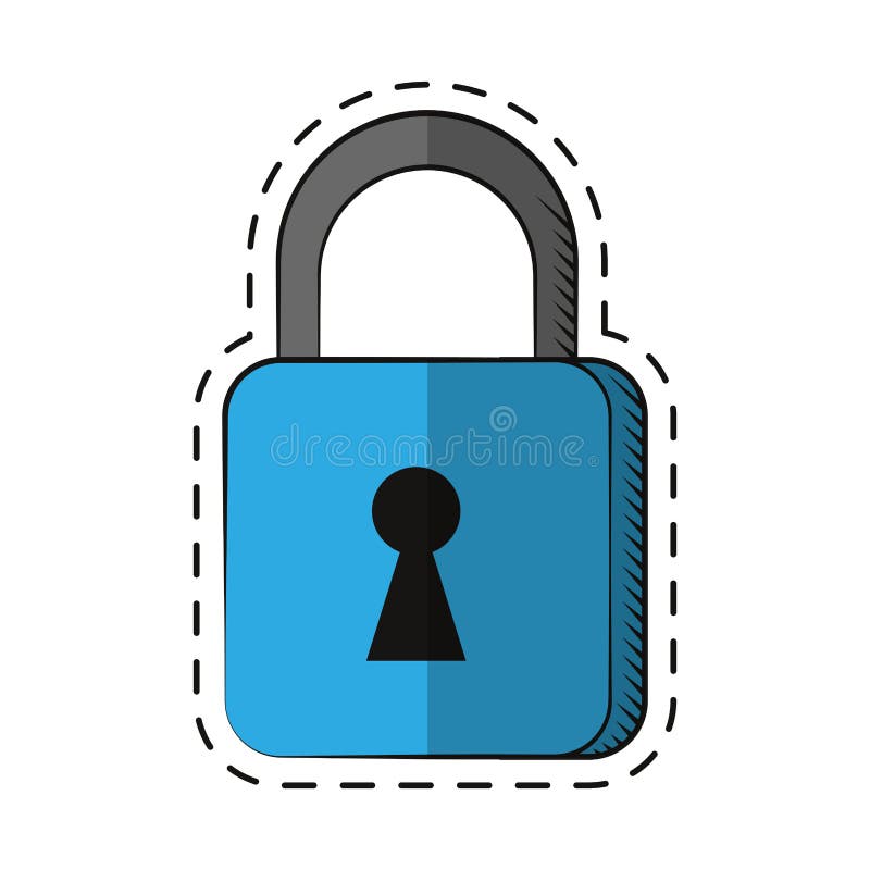 Cartoon padlock stock illustration. Illustration of cartoon - 37024506