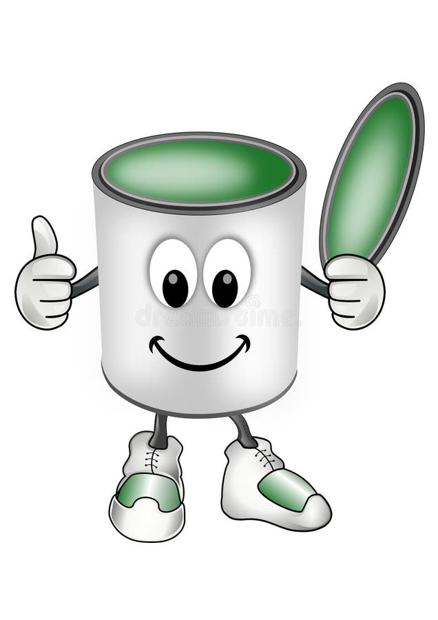 Cartoon paint can stock illustration. Illustration of exterior - 9396760