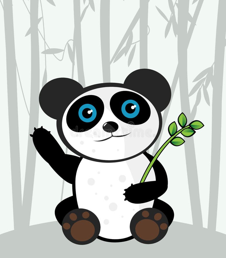 Cartoon panda stock vector. Illustration of naive, nature - 24129374