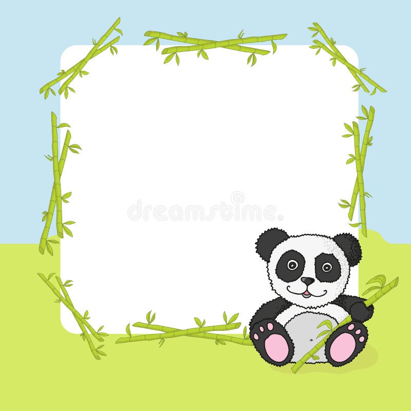 Panda frame / border stock vector. Illustration of bear - 22690532