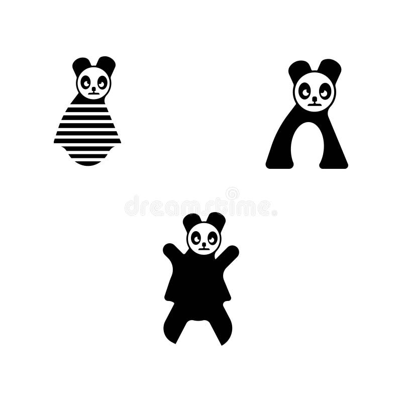 Panda Vector Logo Template Design Stock Vector - Illustration of ...