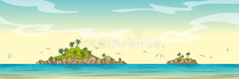 Cartoon Panorama Landscape stock vector. Illustration of cloud - 152555294