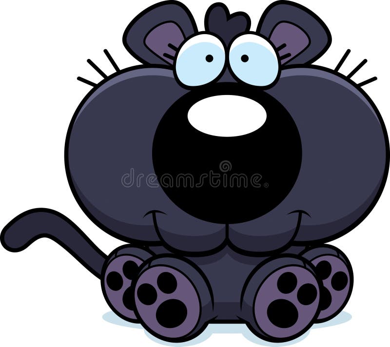 Panther Sitting on Its Hind Legs Stock Vector - Illustration of elegant ...