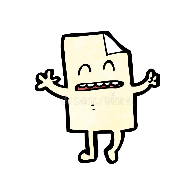 Cartoon Paper Letter Character Stock Vector - Illustration of doodle ...