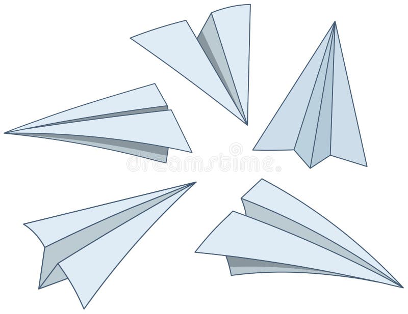 Cartoon paper planes stock vector. Illustration of design - 33666026