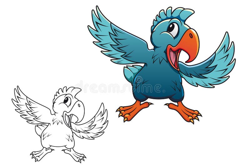 Parrot Talking Cartoon Stock Illustrations – 892 Parrot Talking Cartoon ...