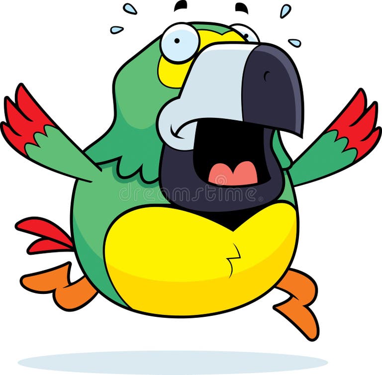 Cartoon Parrot Running Stock Illustrations – 65 Cartoon Parrot Running ...