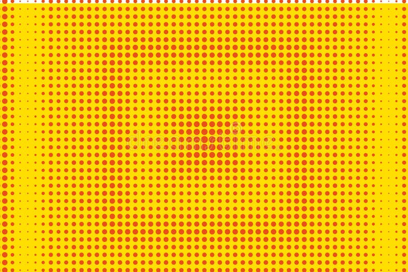 Cartoon Pattern with Circles, Dots Halftone Dotted Background. Pop Art ...