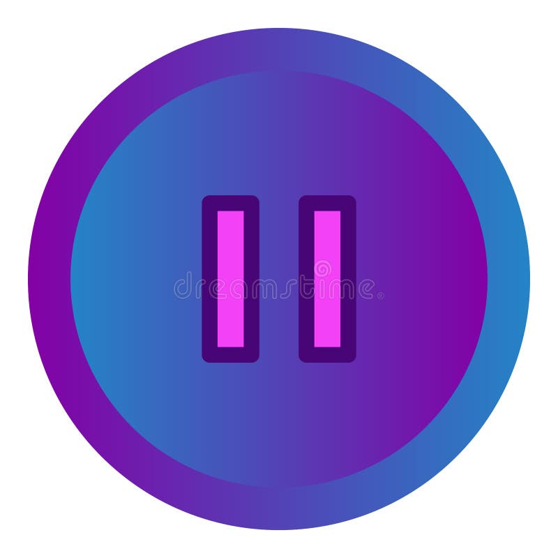 Cartoon pause button stock vector. Illustration of cartoon - 258035039