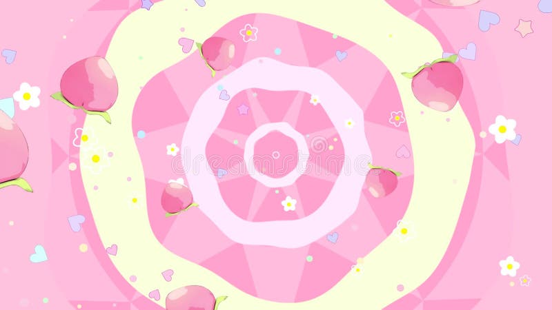 Cartoon Peach Fresh Geometric Pattern Background Loop 2 Stock Footage ...
