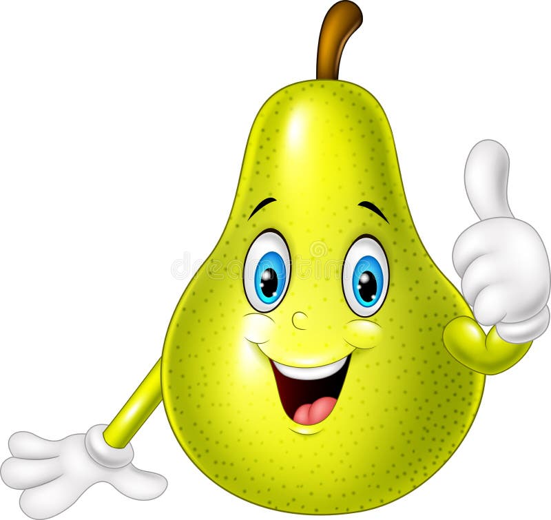 Cartoon Pear stock illustration. Illustration of smiling - 18037832
