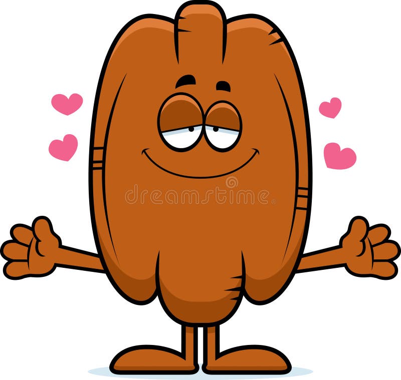 Cartoon Pecan Hug stock vector. Illustration of cartoon - 47365918