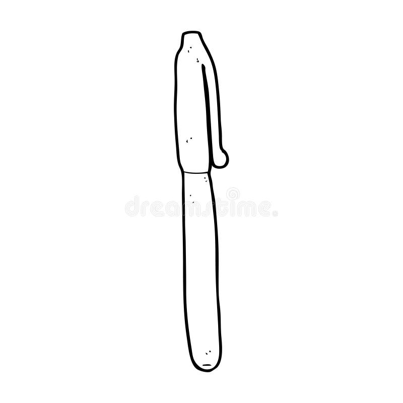 Cartoon pen stock illustration. Illustration of simple - 37025564