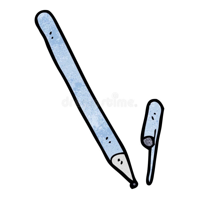 Cartoon pen stock vector. Illustration of clip, retro - 38007759