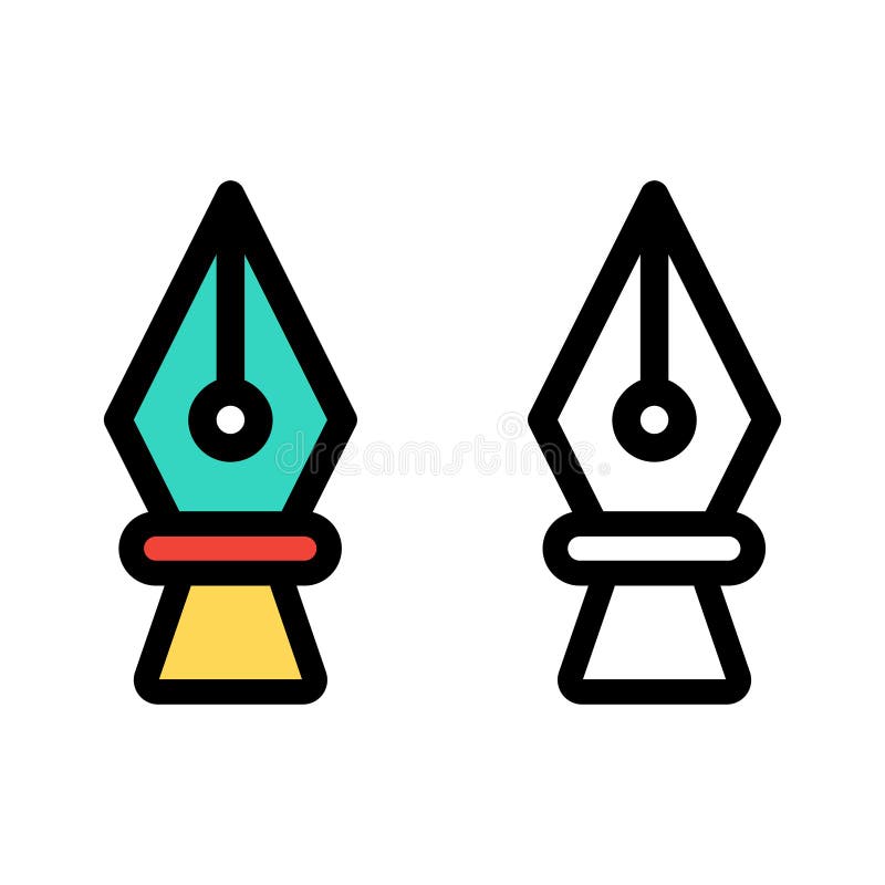 Cartoon Pen Tool Colored Set Stock Vector - Illustration of cartoon ...